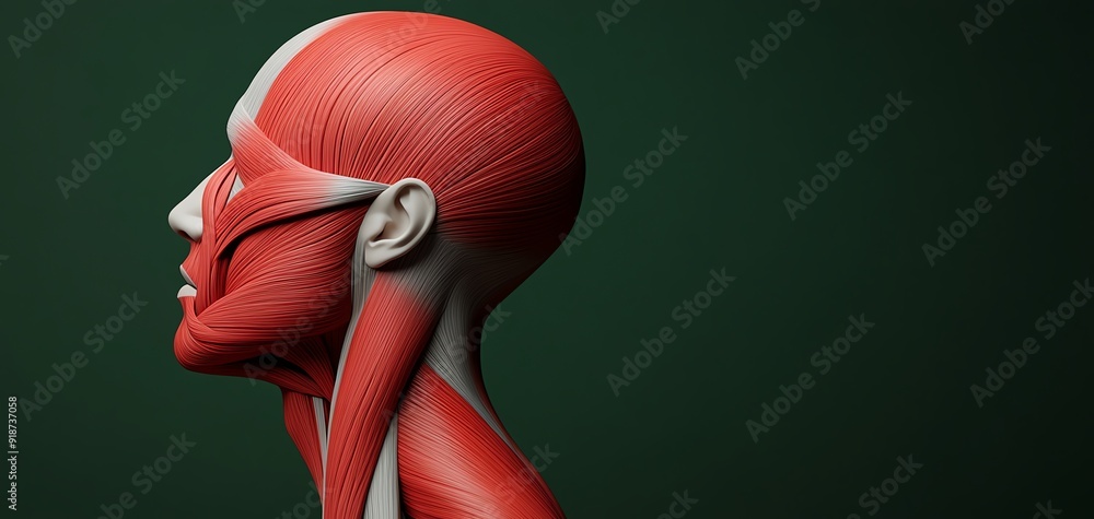 Closeup of the scalene muscles in the neck, focusing on their ...