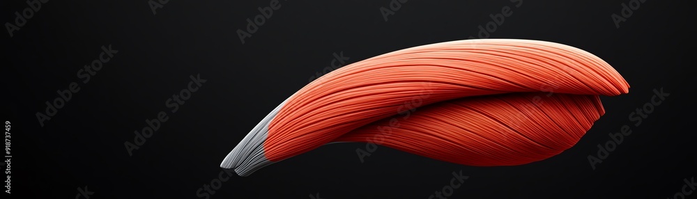 Detailed view of the serratus anterior muscle with visible fibers ...