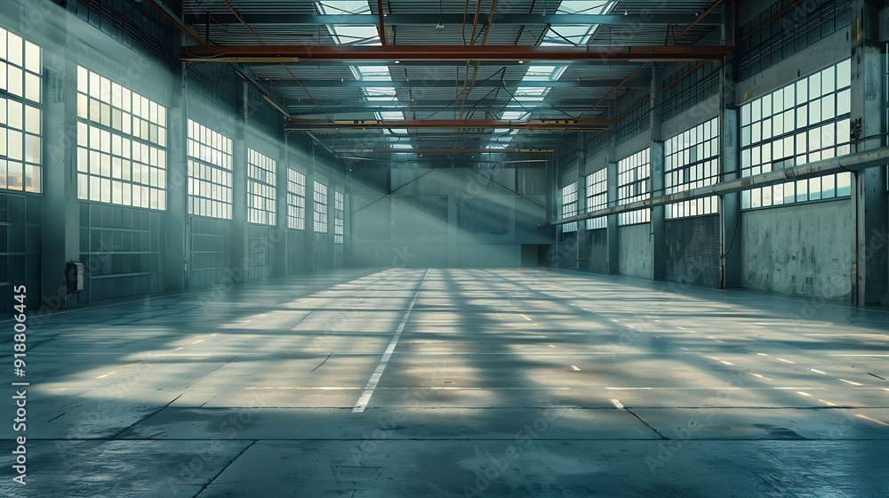 Empty warehouse interior From the Offset Collection : Generative AI ...