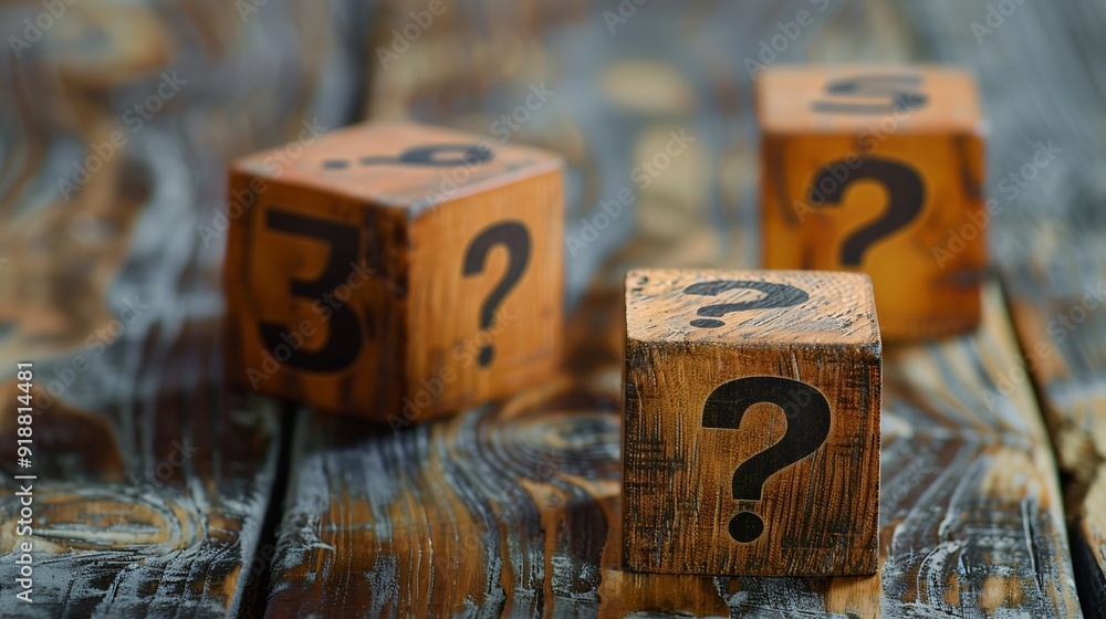 Blocks with question marks and copy space Questions and problem solving ...