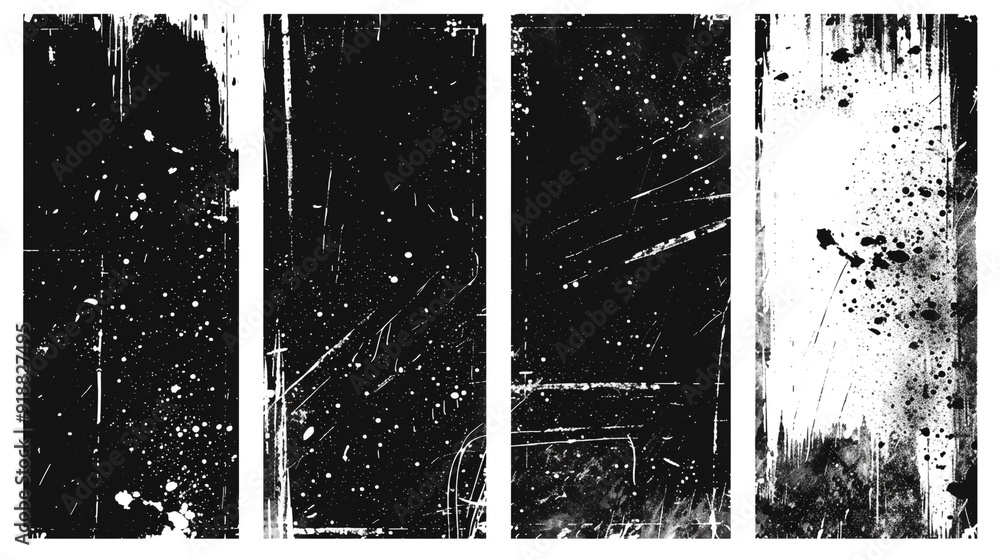 set of dust Realistic overlay of paper texture with uneven edges and ...