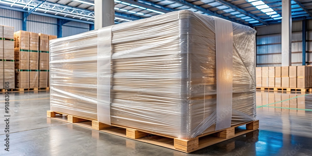 Stretch wrapping film for securing and protecting palletized goods ...