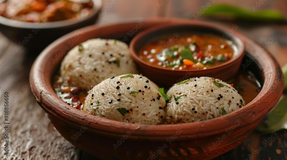 South Indian breakfast Ragi Idly nachni idly finger millet Idli in clay ...