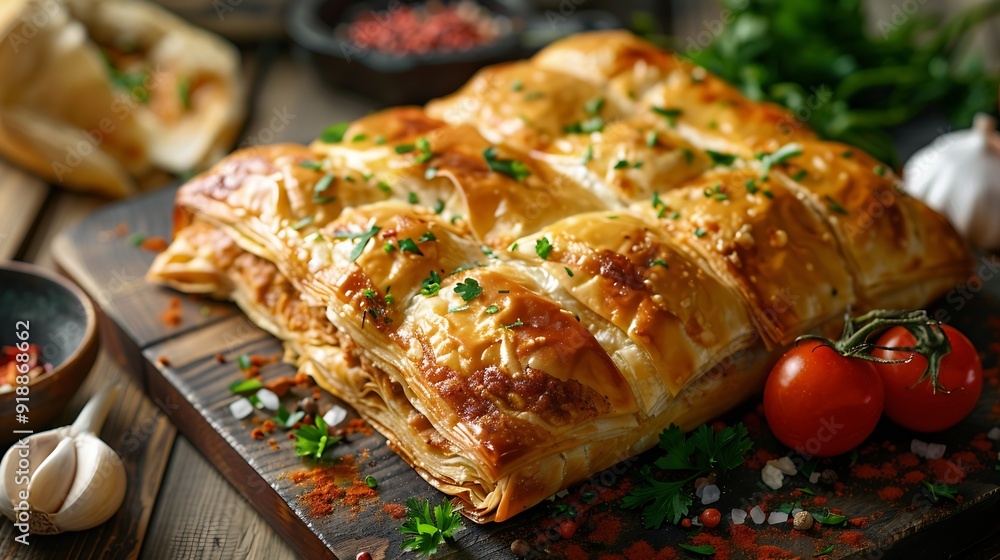 Local Bosnian and Herzegovina cuisineBuredzici traditional savoury ...