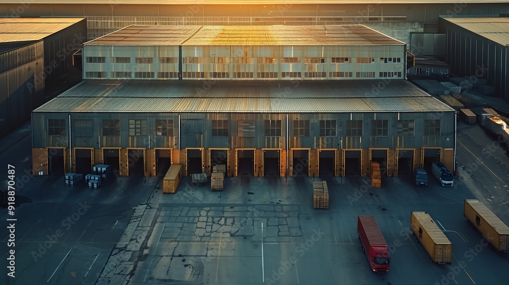 Warehouse or industry building exterior Use as distribution center for ...