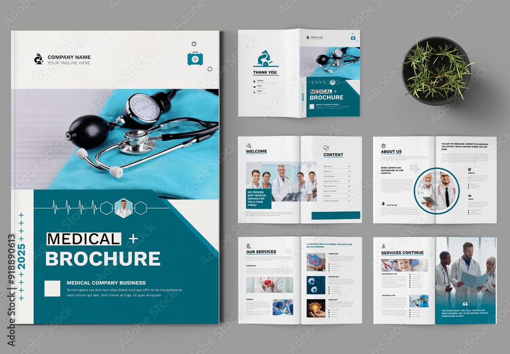 Medical Brochure Template Layout Stock Template | Adobe Stock