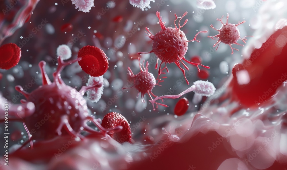 Lymphocytes, immune cells, white blood cells. Adaptive immune system ...