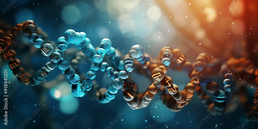 Cancer cells and DNA double helix,A bright flash of white in the center ...