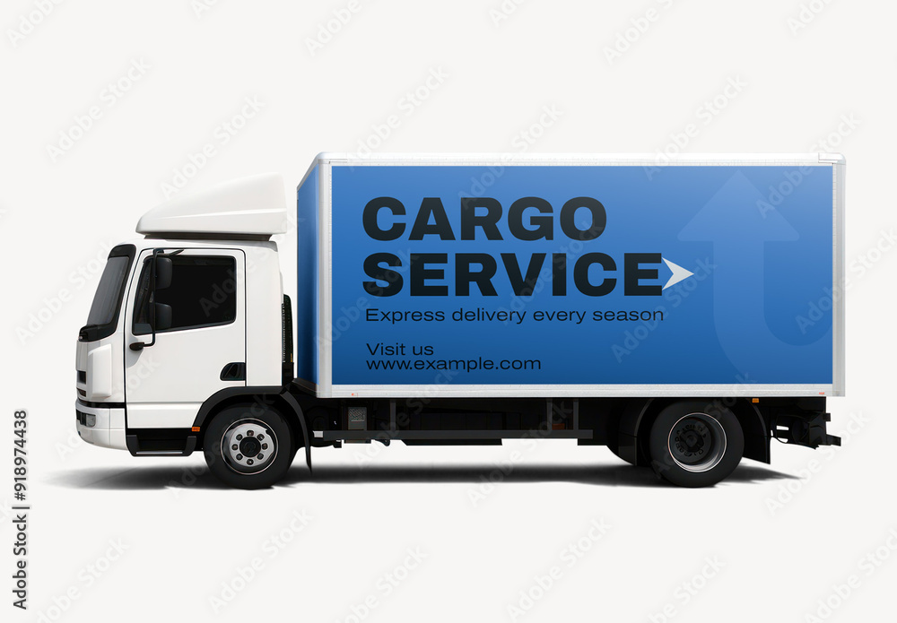 Delivery Truck Mockup With Generative AI Stock Template | Adobe Stock