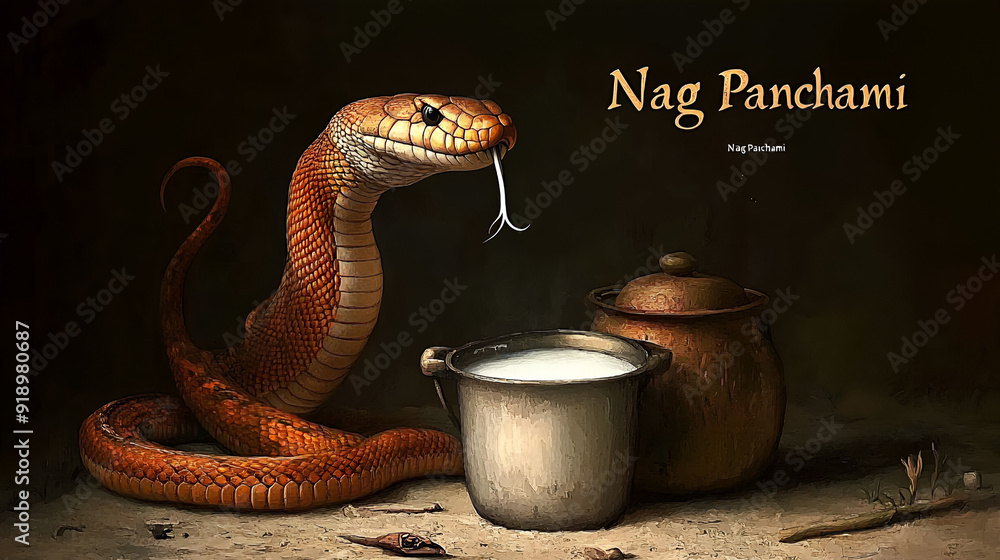 Celebrate Nag Panchami with this beautiful and symbolic image of a ...