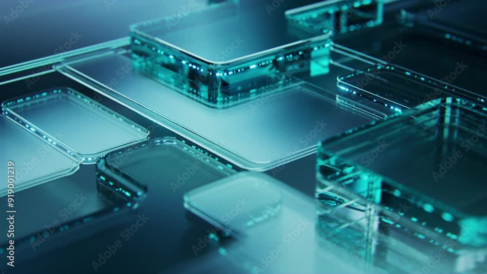 Digital Glassy Blocks Background. Use them to enhance any video ...