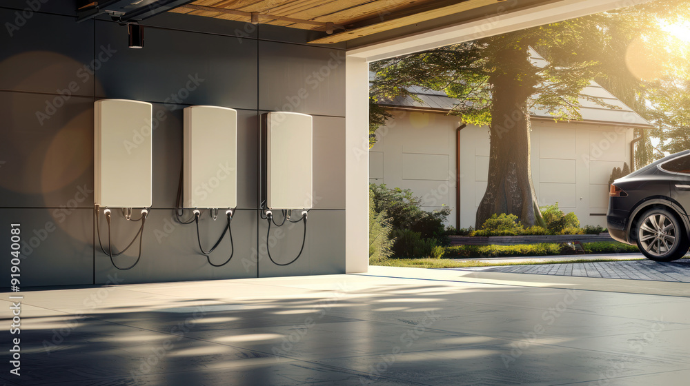 The concept of a home battery packs alternative electric energy storage ...