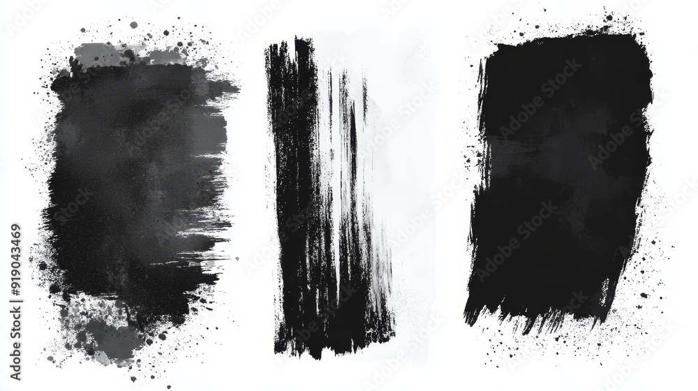 "Set of grunge overlay textures featuring torn paper effects, dirty ...