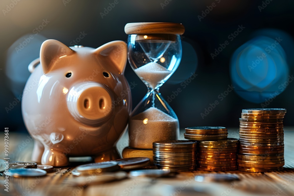 Time and Savings: A Visual Representation of Financial Planning Stock ...