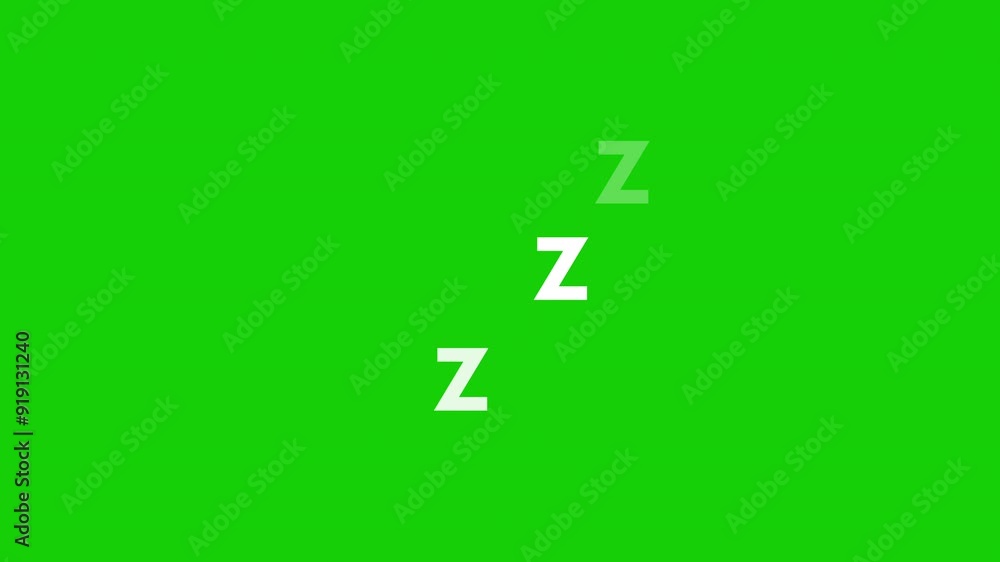 Sleep ZZZ Animation Icon. Sleeping ZZZ Symbol Animation Chroma Key ...