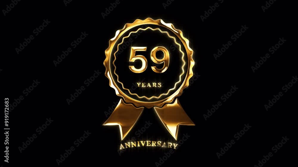 59th Anniversary Celebration. Happy 59 Years Anniversary Animation in ...