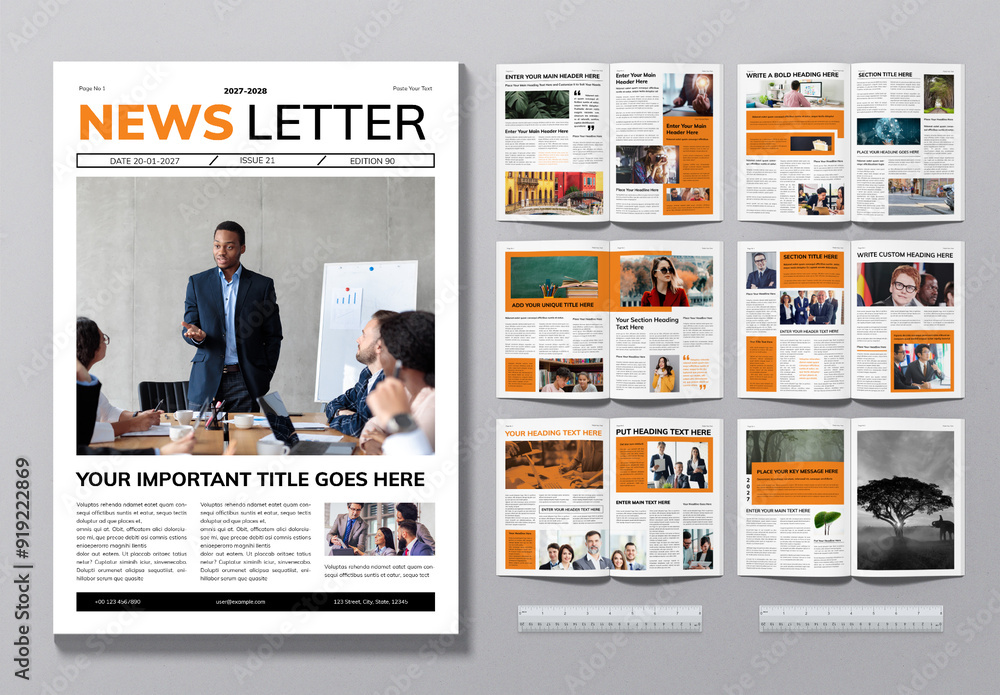 Newsletter Template Stock Template | Adobe Stock