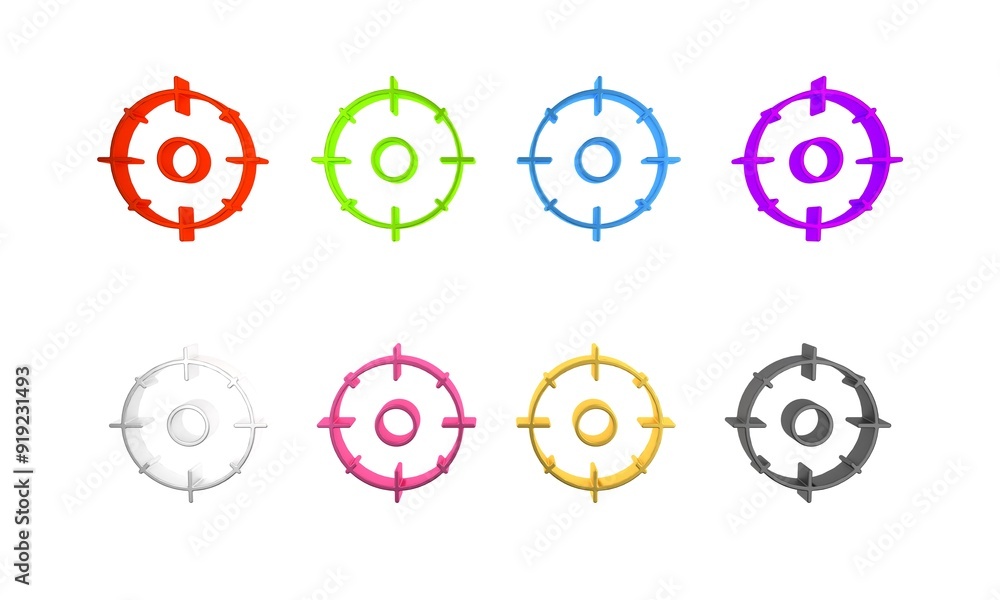 Colorful Target sport for shooting competition icon isolated on white ...