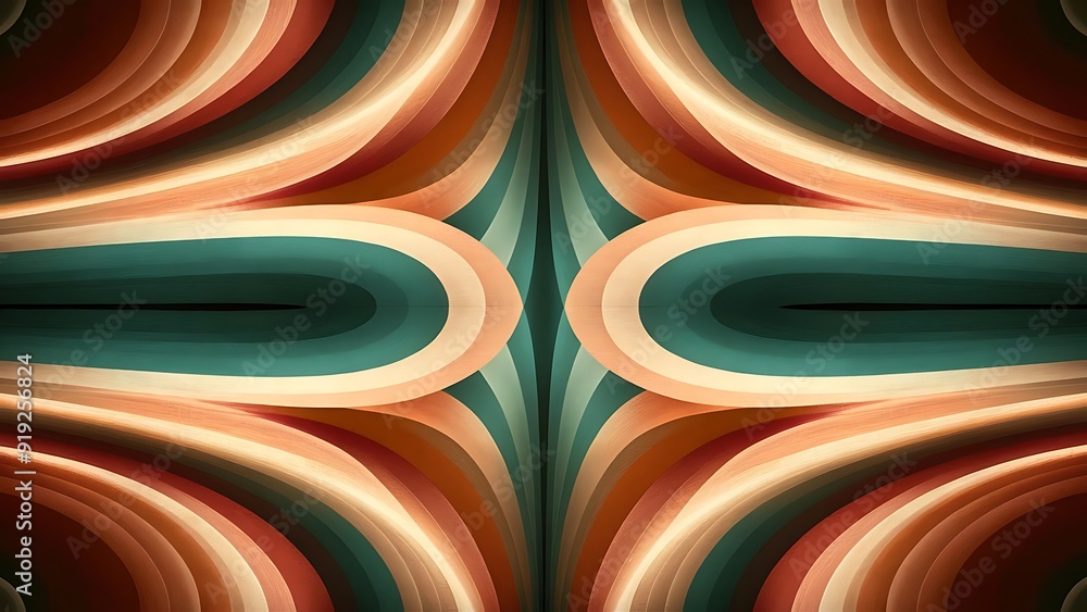 This mid-century abstract background features captivating wallpaper ...