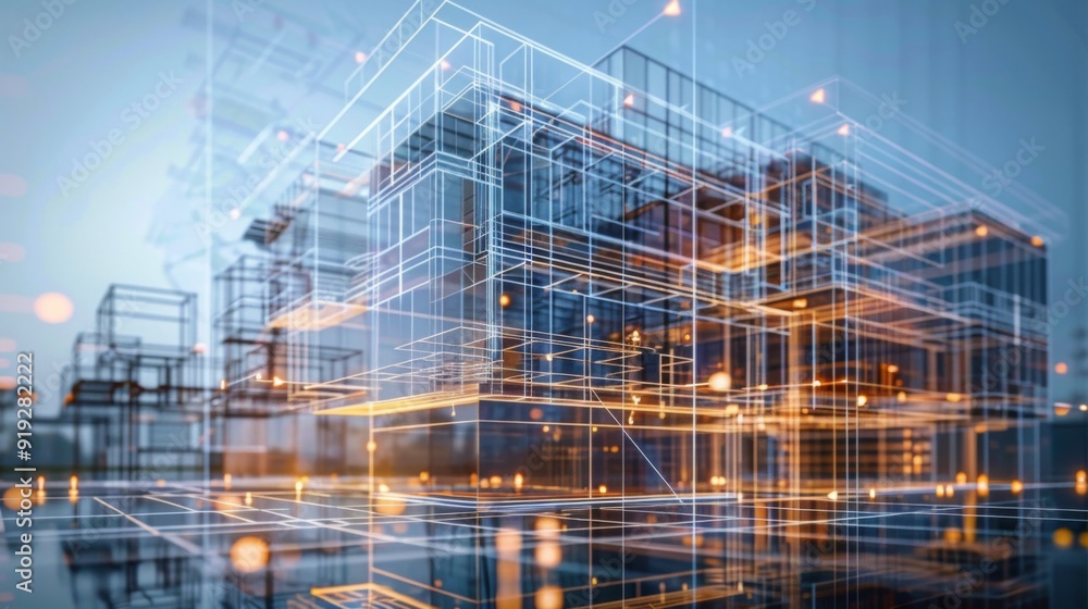 Digital construction technology with virtual blueprints and 3D models ...