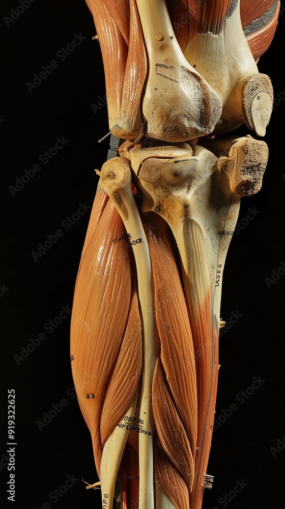Anatomical crosssection of the human leg, highlighting the quadriceps ...