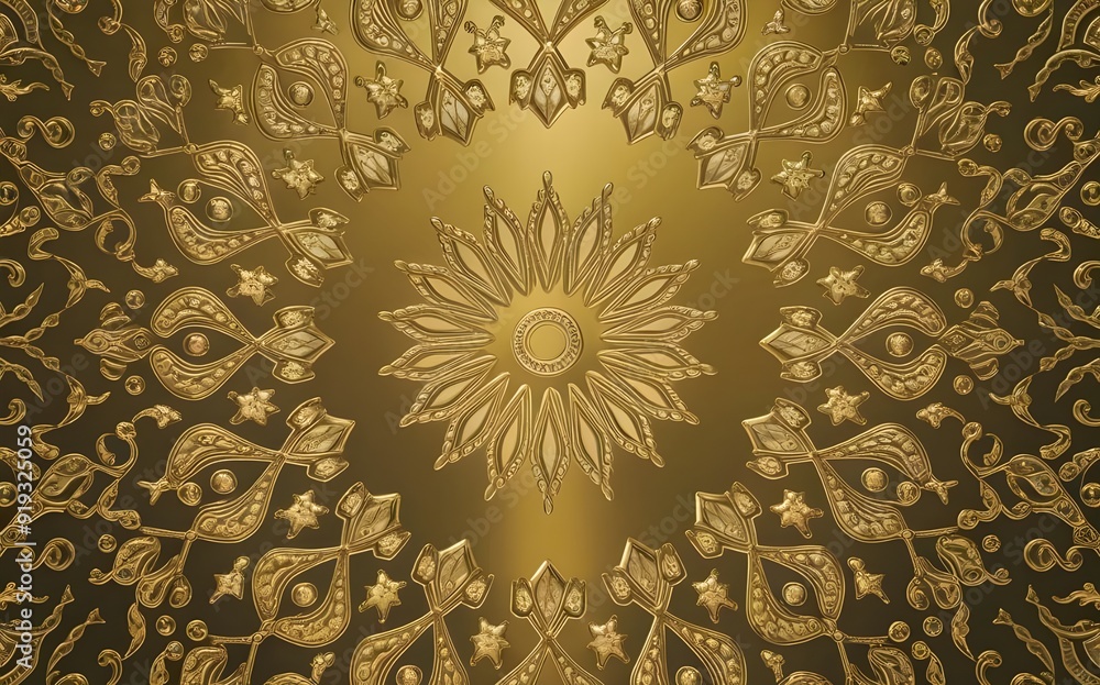 Sophisticated Gold Background with Detailed Patterns for Luxury Designs ...