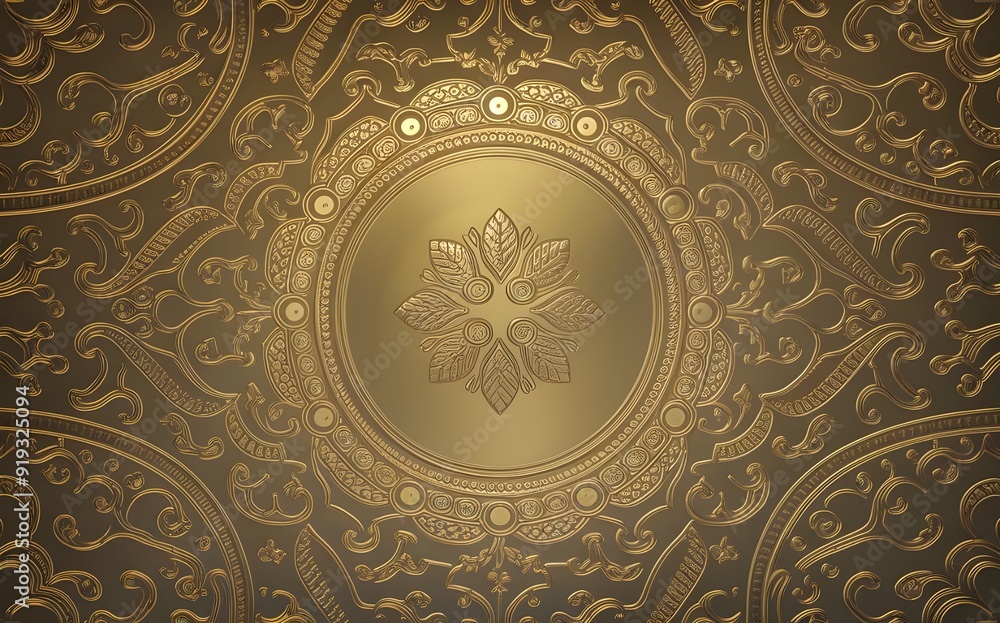 Sophisticated Gold Background with Detailed Patterns for Luxury Designs ...