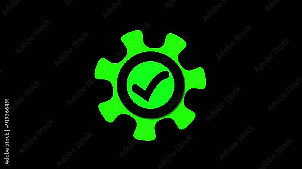 technology check mark icon.4k animation. Allowed tick mark icon ...