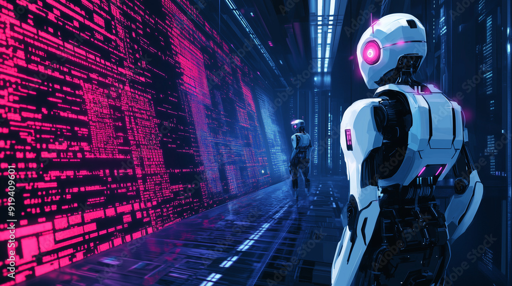 AI-Driven Cybersecurity Bots Patrolling a Digital Network to Identify ...