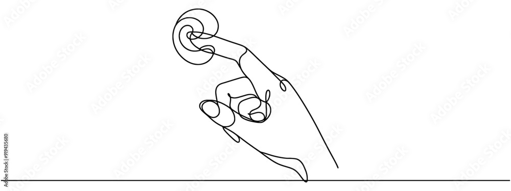 Hand drawn cartoon male hand, finger pointing up or showing number one ...