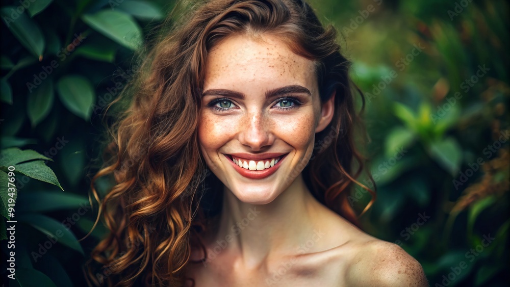 Authentic woman with natural beauty, imperfect skin, and genuine smile ...
