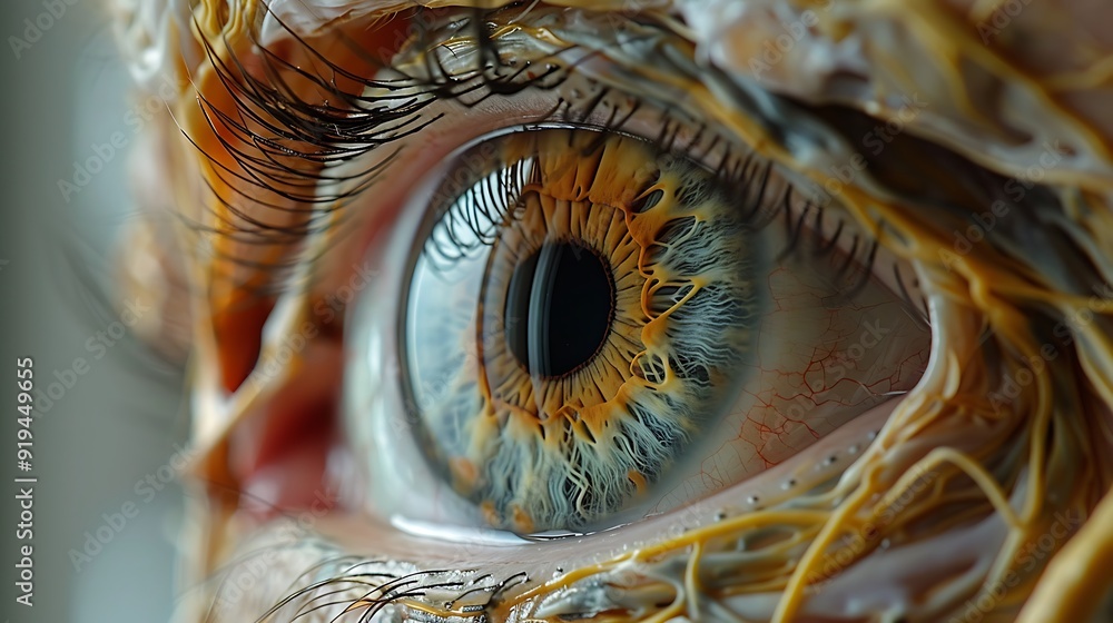 Gross anatomy of human eye including the external and internal ...