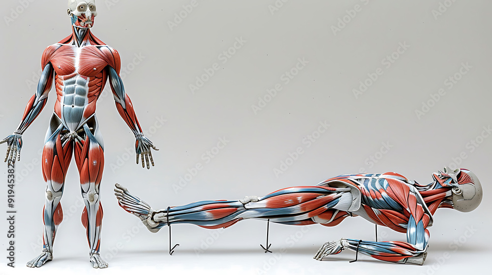 Comprehensive gross anatomy of human muscles highlighting major muscle ...