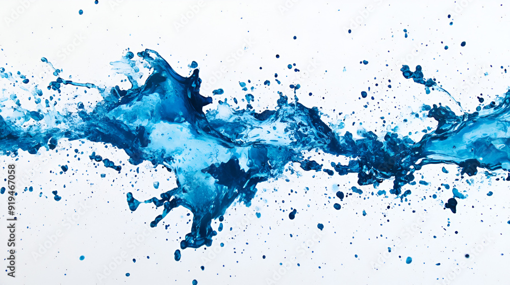 Ocean wave with surf and splashes isolated on a white background ...