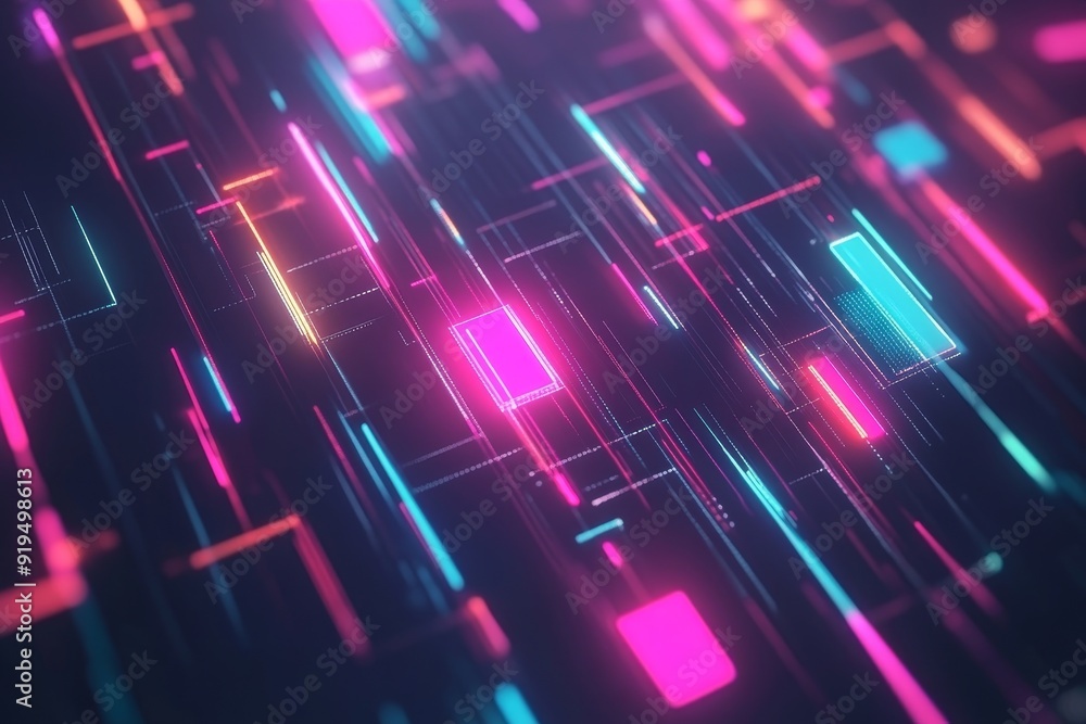 The futuristic abstract technology background includes data flow ...