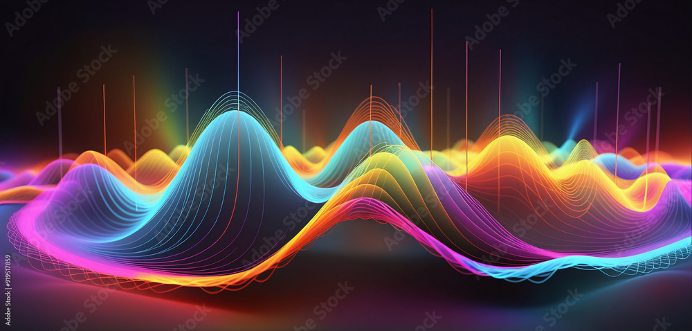 Illustrative visualization of radio waves around a transmitting and ...