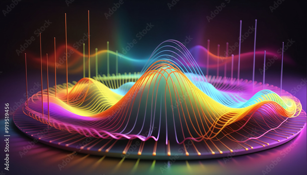 Illustrative visualization of radio waves around a transmitting and ...