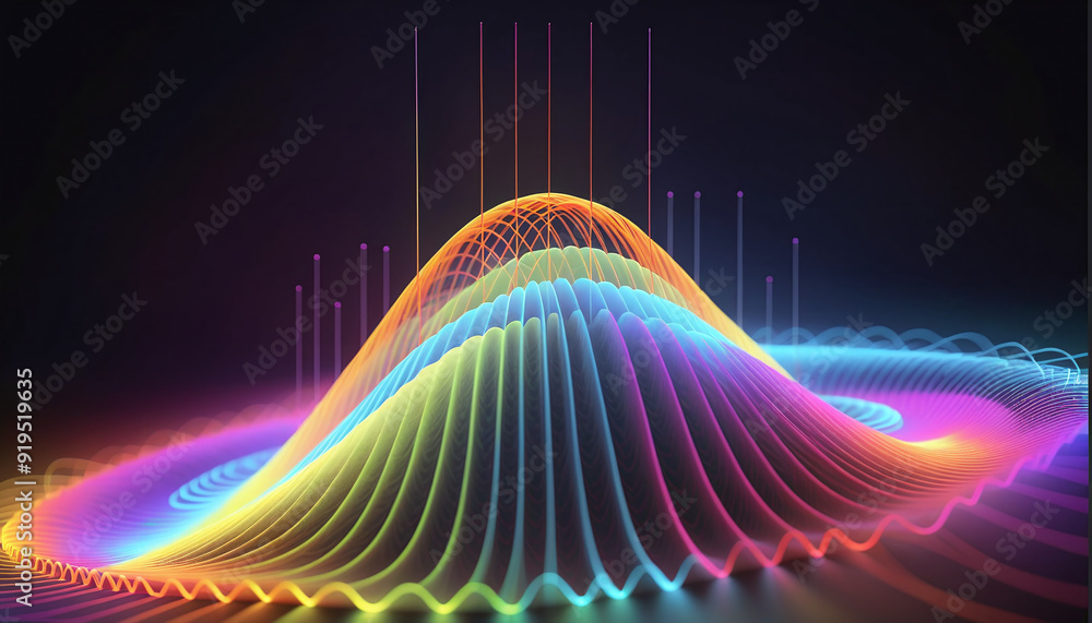 Illustrative visualization of radio waves around a transmitting and ...