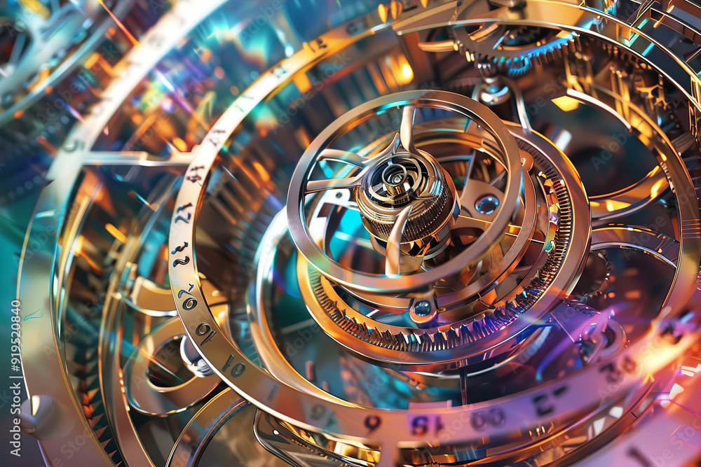 Time travel Technology Background with Clock concept and Time Machine ...