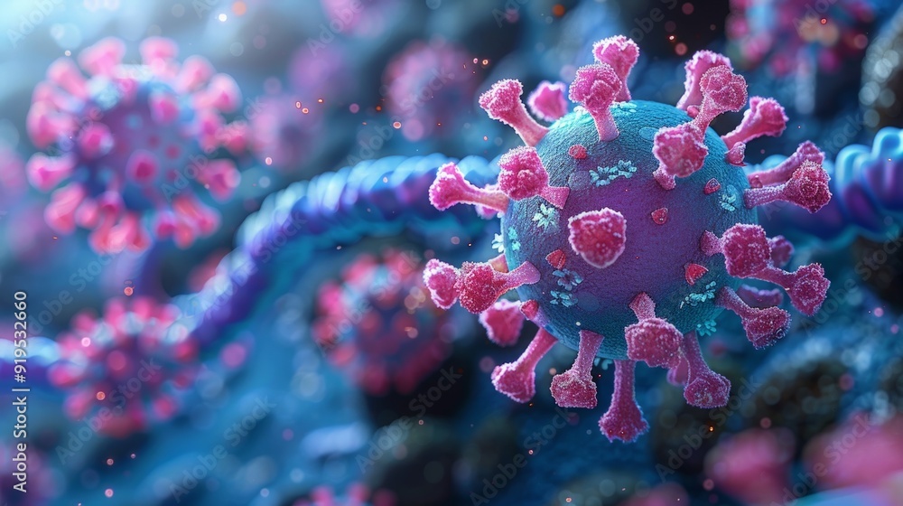 Immune System Response: An illustration of the immune system in action ...