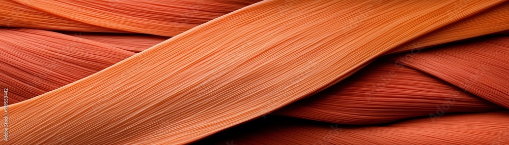 Detailed view of the smooth muscle fibers in the dermis, focusing on ...