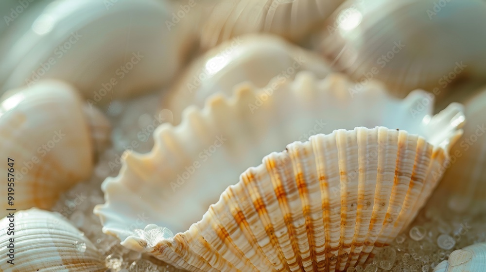 Abstract wallpaper featuring a nautilus shell, with a focus on its ...