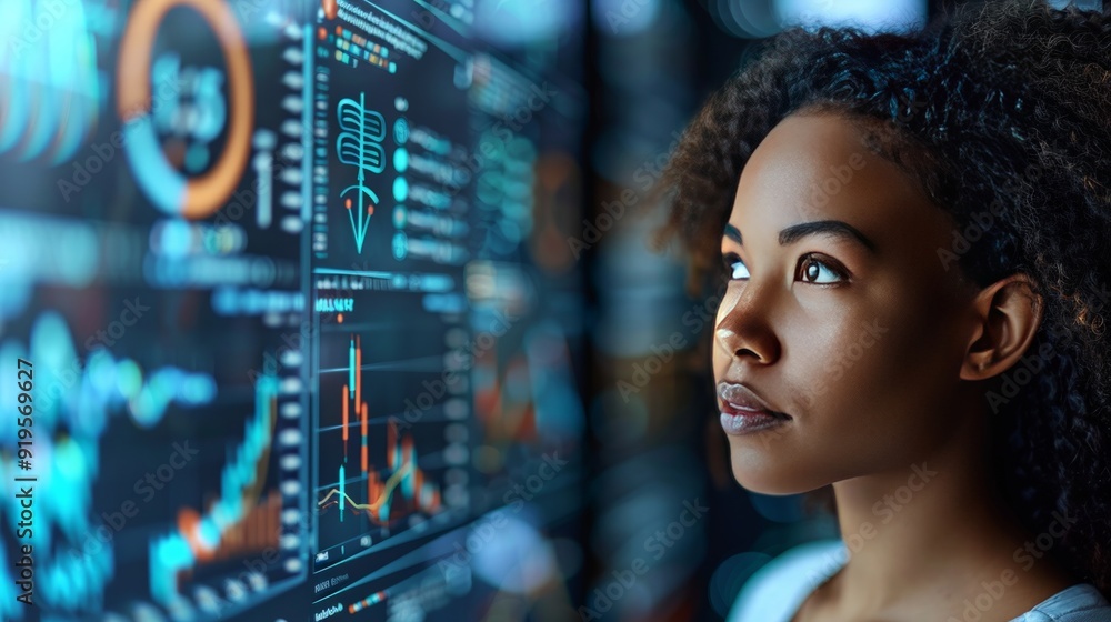 Population Health Management: A background featuring demographic charts ...