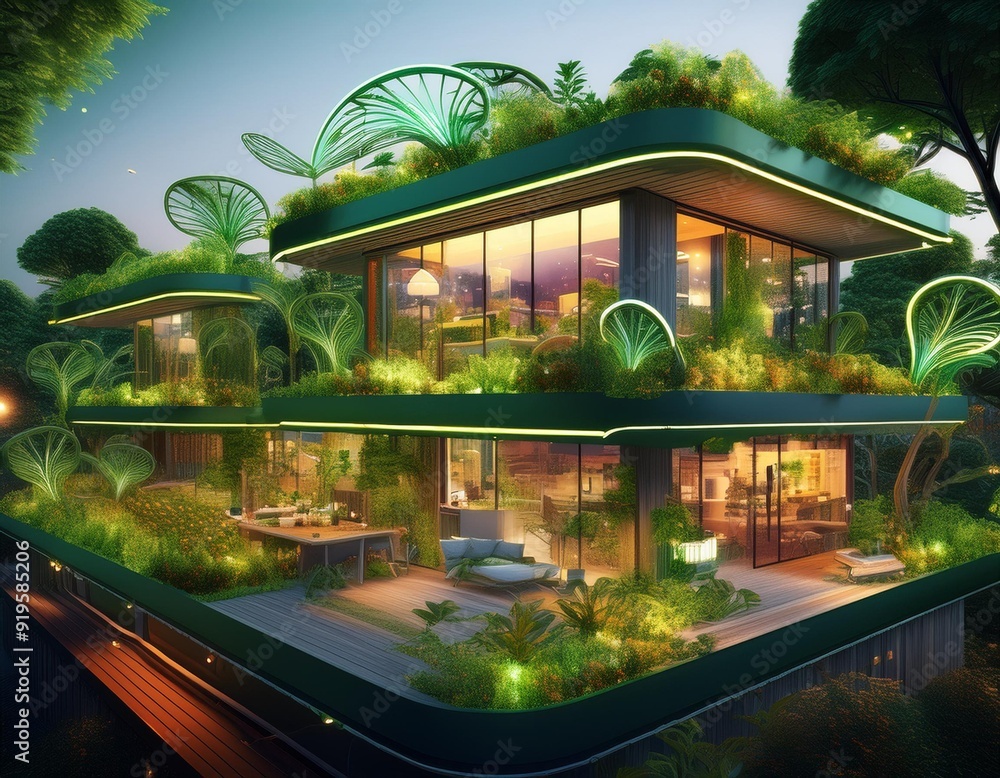 symbiotic econeighborhood with living architecture where homes and ...