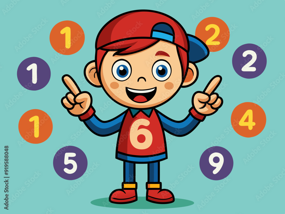 Vetor de Hands count with fingers. Cartoon counting from one to ten, showing numbers, using ...