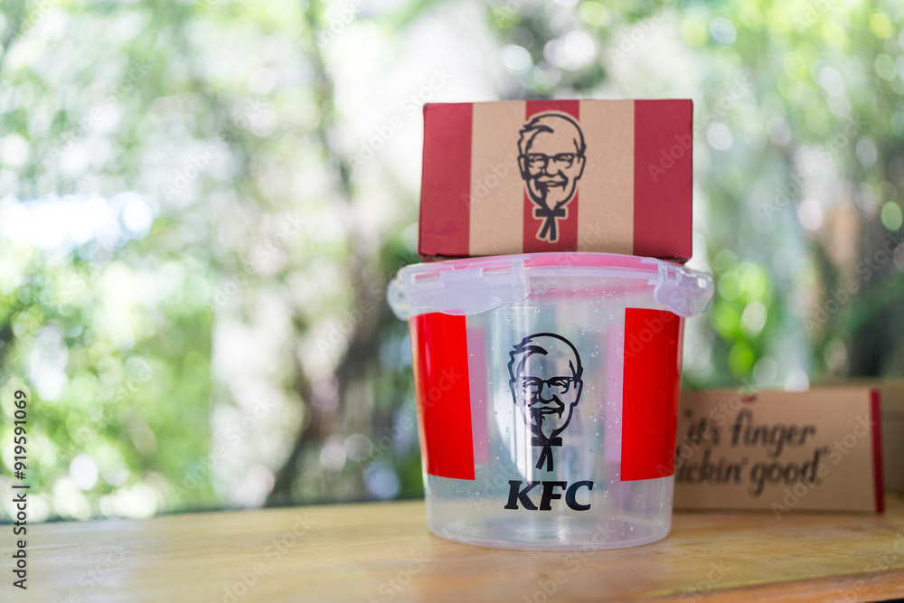 Bangkok, Thailand - August 12, 2024 : KFC Bucket Were, Celebrating the ...