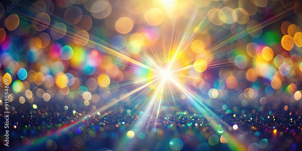 Blurred refraction light effect with bokeh and organic flare overlay ...