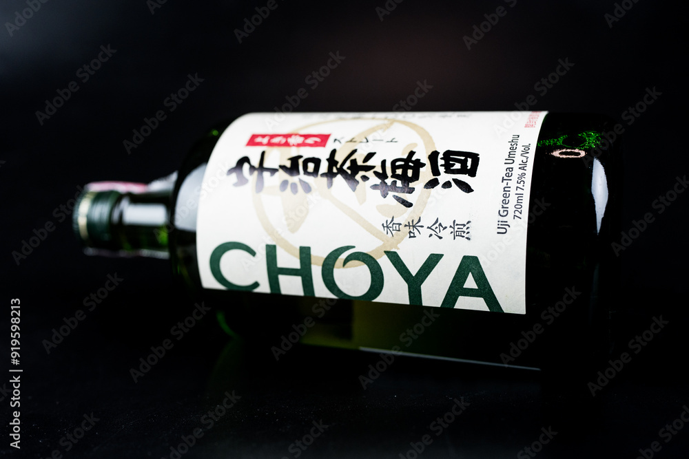 Bangkok, Thailand - August 12, 2024 : CHOYA Uji Green tea UMESHU. Perfect to enjoy during a meal ...