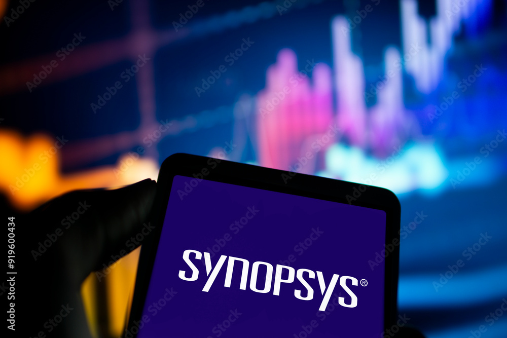 Dhaka, Bangladesh- 12 Aug 2024: Synopsys logo is displayed on ... Dhaka, Bangladesh- 12 Aug 2024: Synopsys logo is displayed on ...