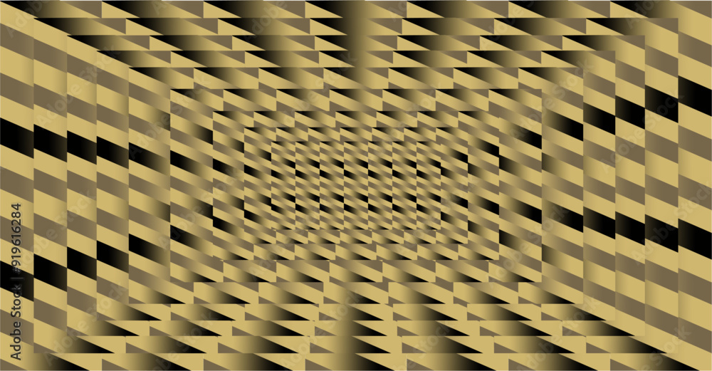 composition of lines, planes and geometric shapes with brown and gold ...